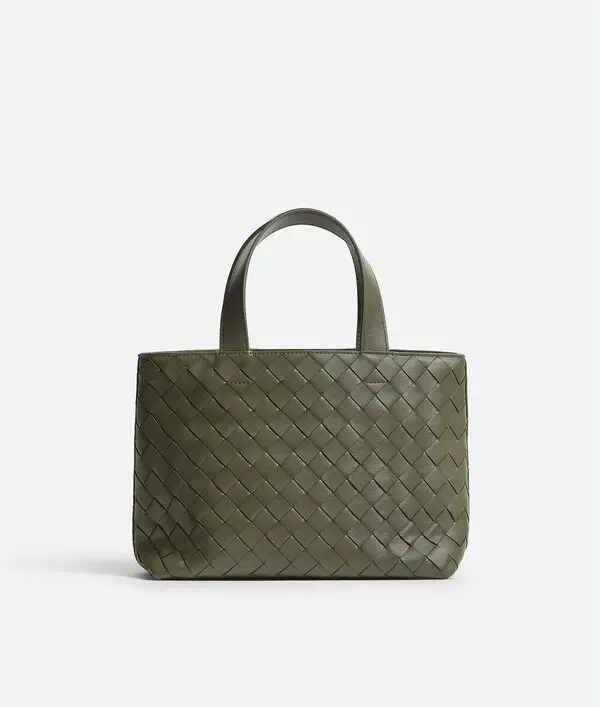 BOTTEGA  VENETA Mini Intrecciato Zipped Tote - Crocodile