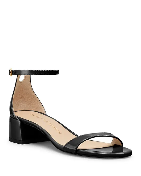 STUART WEITZMAN Nudist Block Heel Sandals - Black
