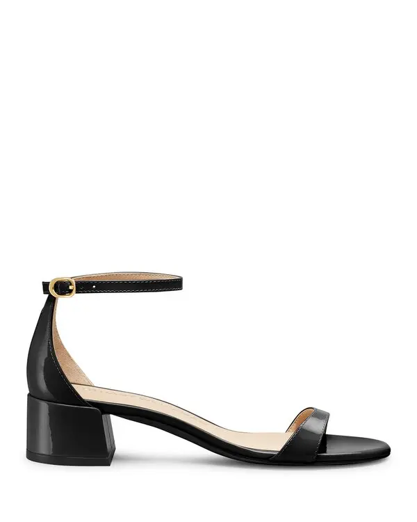 STUART WEITZMAN Nudist Block Heel Sandals - Black