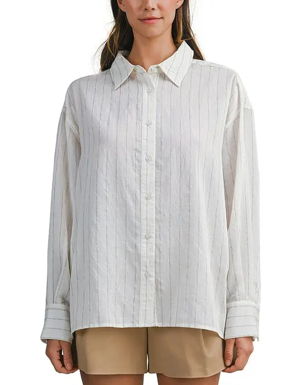 LUVEE Pinstripe Oversized Shirt