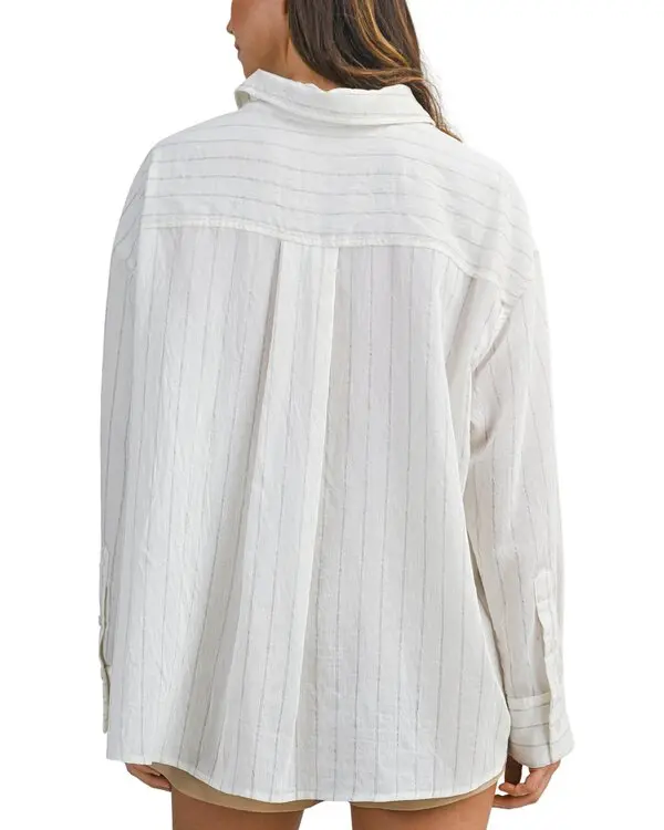 LUVEE Pinstripe Oversized Shirt