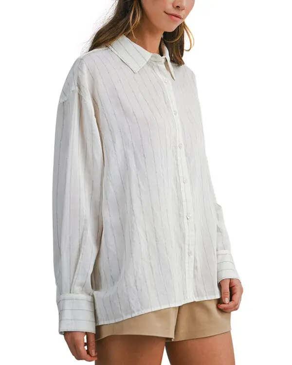 LUVEE Pinstripe Oversized Shirt