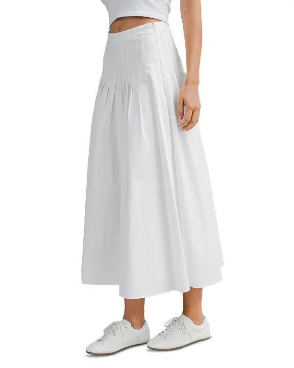 LUVEE Pleated Midi Skirt
