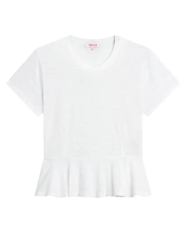 GOLDIE LEWINTER Alice Peplum Top - White