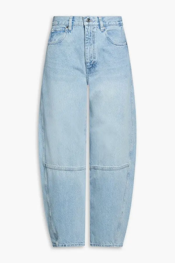 FRAME The Twisted Cropped Barrel-leg Jeans