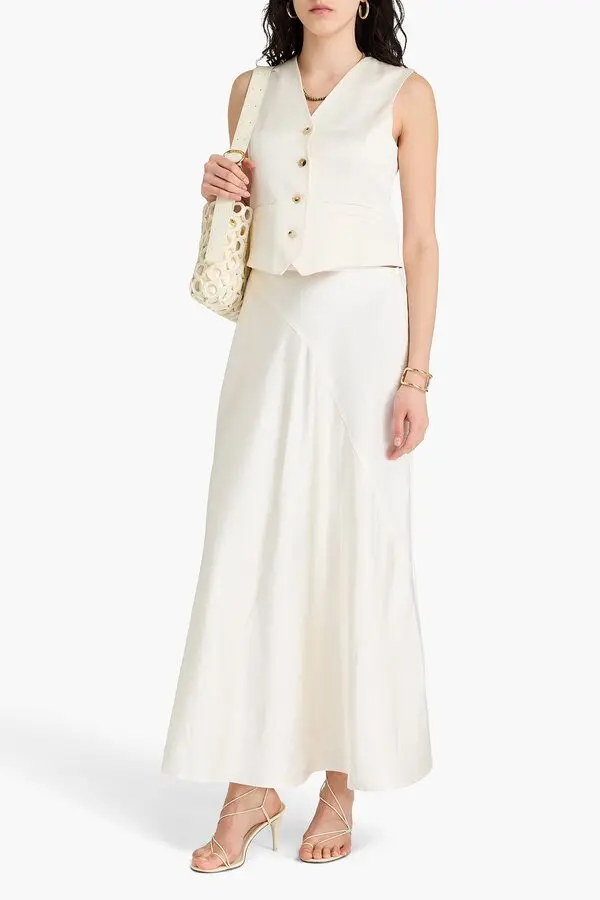 Zimmermann Flared Shantung Maxi Skirt