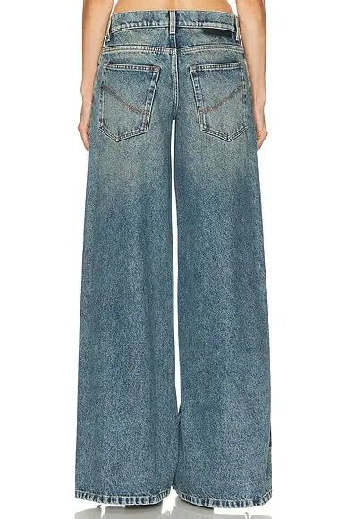 Stella McCartney Laced Denim Wide Leg Jeans