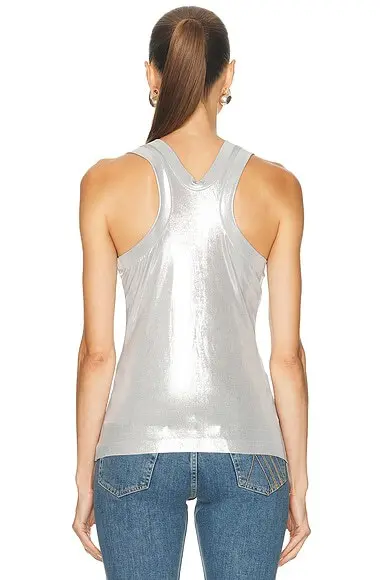 Norma Kamali Racerback Tank Top - Silver