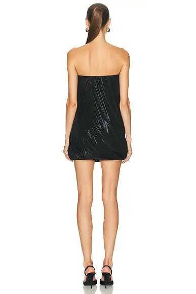Norma Kamali Strapless Twist Mini Dress