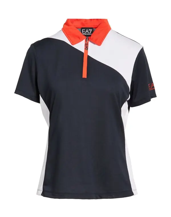 EA7 Polo Shirt With Half-zip Neckline