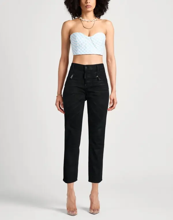Dsquared2 Tapered Jeans With Logo - Black