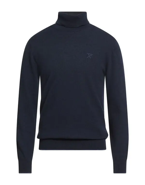 BERNA Wool, Viscose, Polyamide And Cashmere Turtleneck - Blue