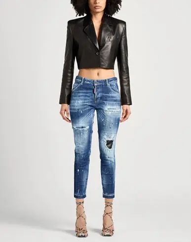 Dsquared2 Distressed Tie-dyed Skinny Jeans - Blue