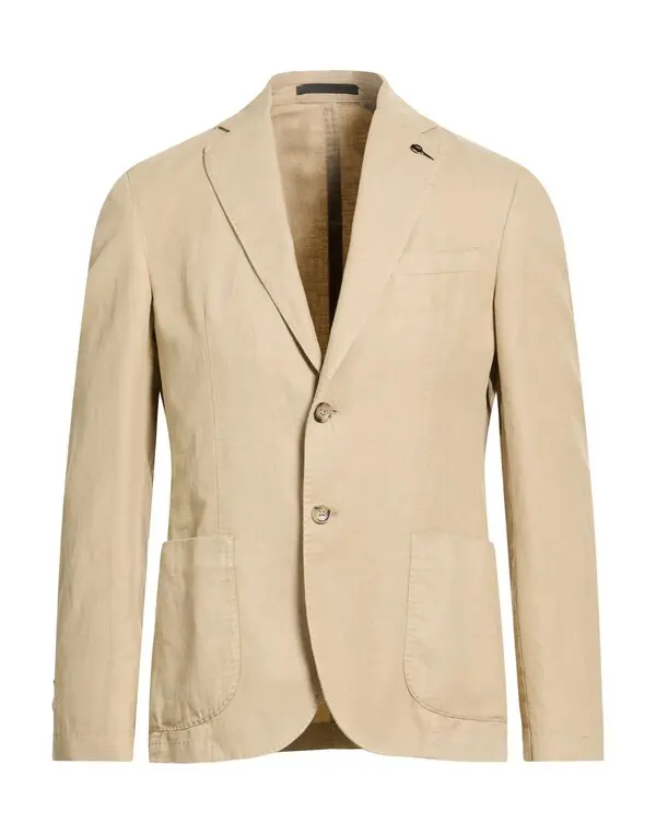 PAOLONI Blazer Size Cotton, Linen - Beige