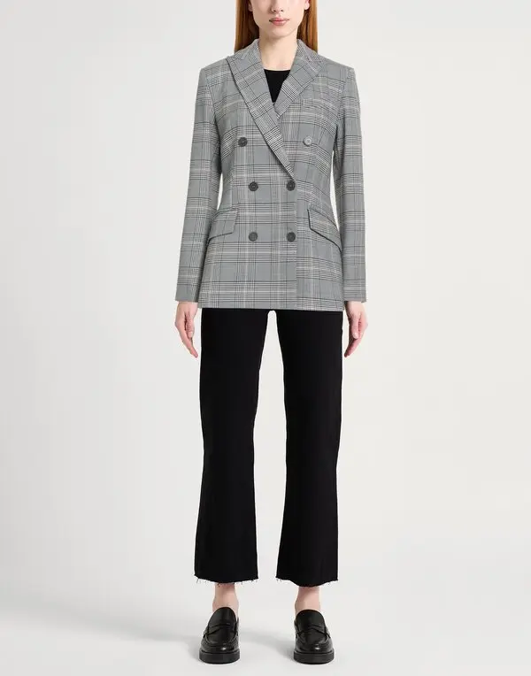 SEMICOUTURE Double-breasted Blazer In Glen Plaid