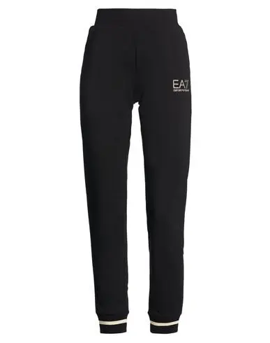 EA7 Pants Size Cotton, Elastane, Polyester, Metallic Fiber - Black