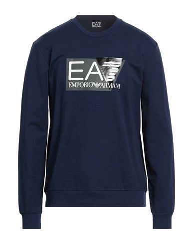 EA7 Sweatshirt In Cotton And Elastane - Blue
