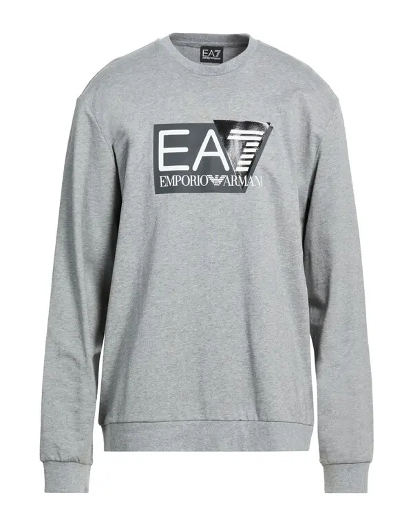 EA7 Cotton-elastane Sweatshirt - Grey