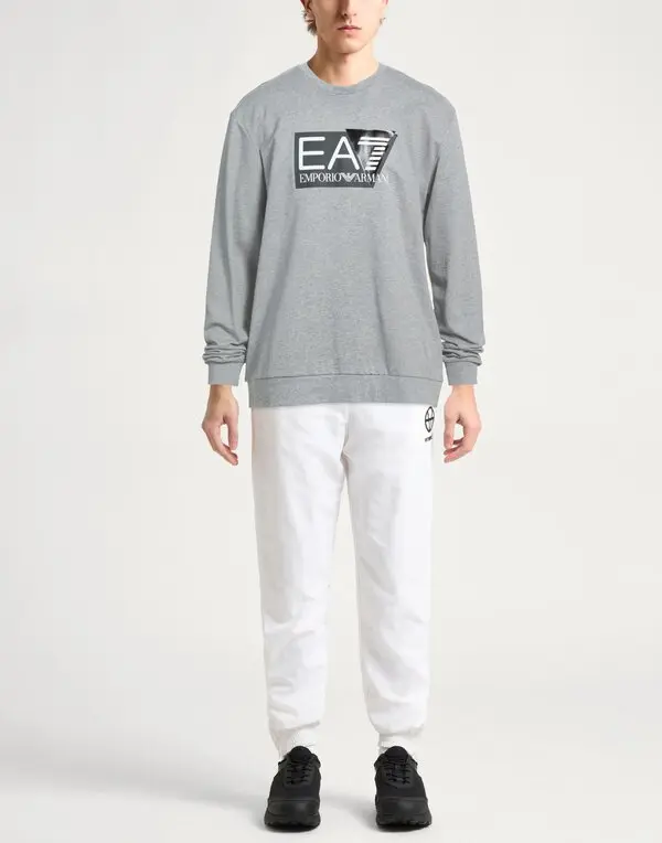 EA7 Cotton-elastane Sweatshirt - Grey