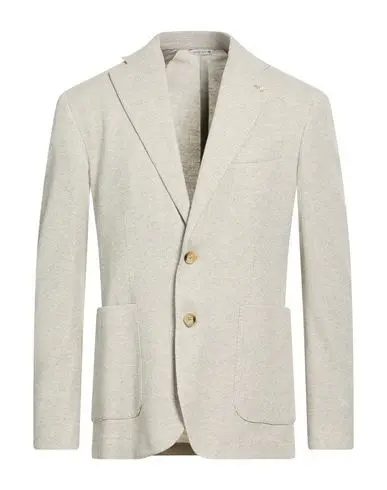 MANUEL RITZ Blazer Size Polyester, Cotton - Light Grey
