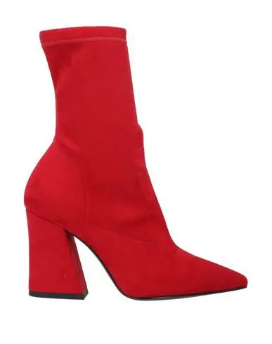 POLLINI Ankle Boots Size Textile Fibers - Red