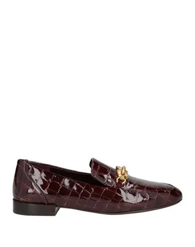 Tory Burch Embellished Leather Loafers - Brown