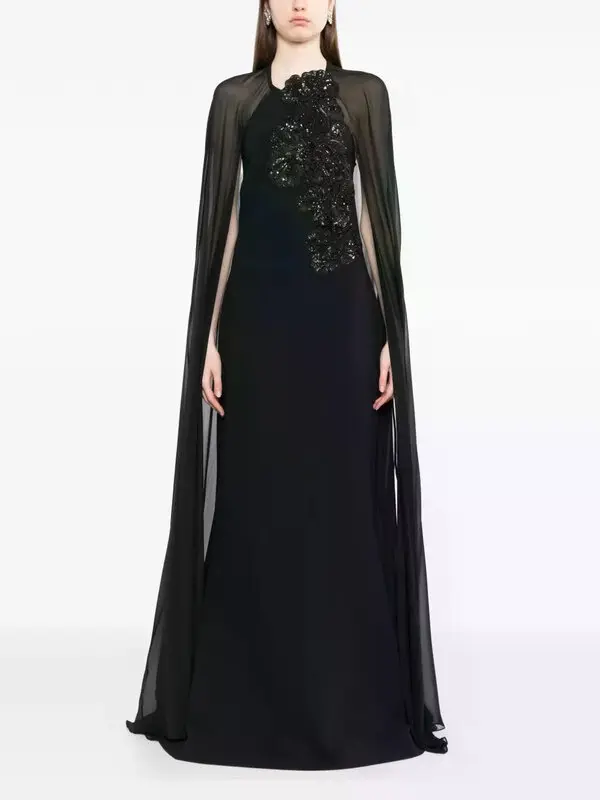 Elie Saab Sequin-embellished Maxi Gown
