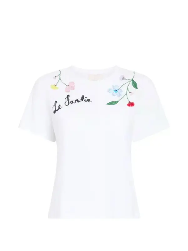 Cinq À Sept Floral Embroidered T-shirt