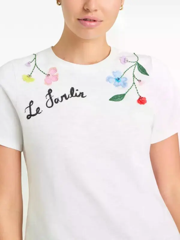 Cinq À Sept Floral Embroidered T-shirt
