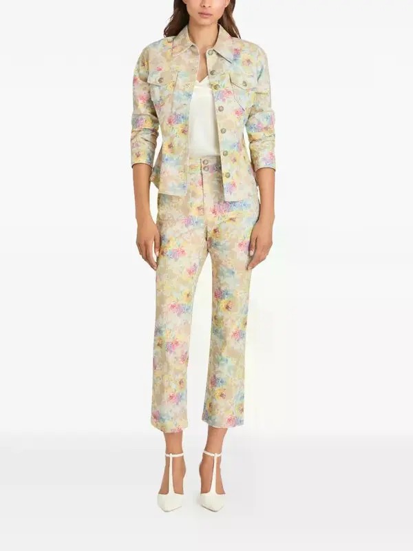 Cinq À Sept Canyon Ikat Bouquet Denim Jacket