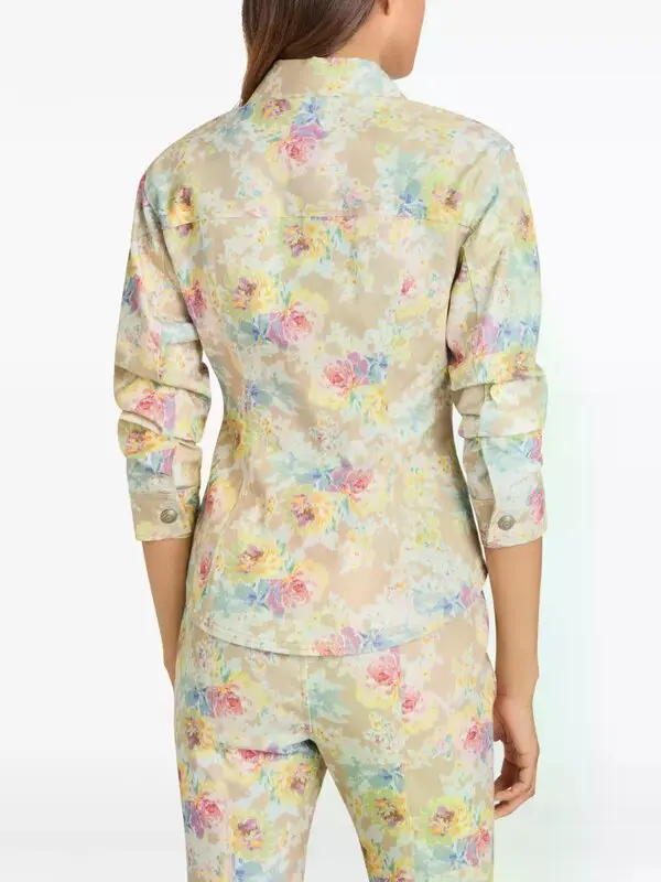 Cinq À Sept Canyon Ikat Bouquet Denim Jacket
