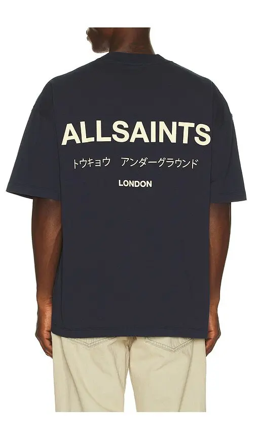 ALLSAINTS Underground Crew Tee In Blue
