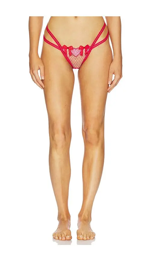 For Love & Lemons Perfect Match Thong Panty - Red