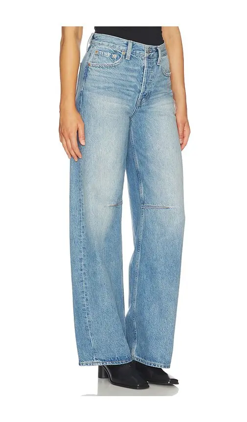 PISTOLA Sydney High Rise Bowed Wide Jeans