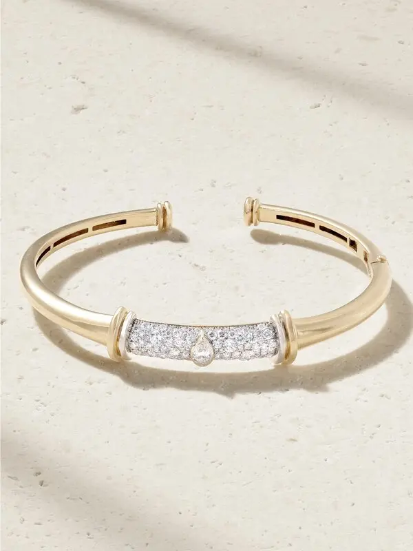 L’ATELIER NAWBAR Warrior Diamond Bangle - Gold