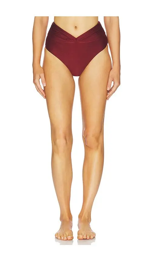SHANI SHEMER Claire Bikini Bottom - Burgundy