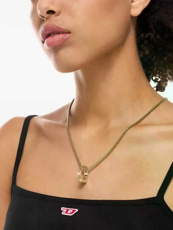 DIESEL® Oval-d Pendant Necklace - Gold