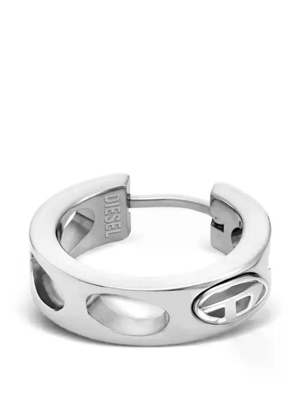 DIESEL® Oval-d Hoop Earring - Silver