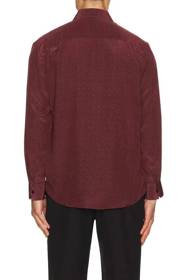 Saint Laurent Cassandra Shirt In Burgundy