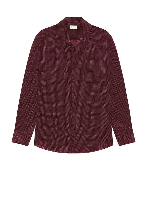 Saint Laurent Cassandra Shirt In Burgundy