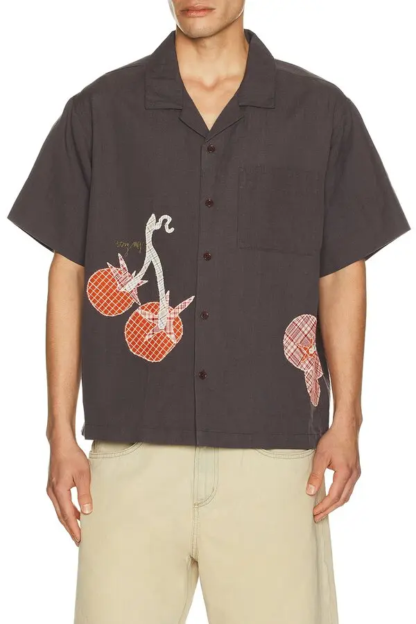 STORY MFG. Greetings Shirt In Brown - Tomato