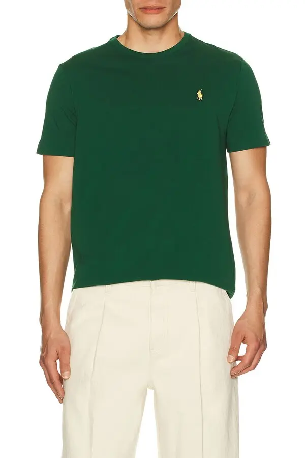 Polo Ralph Lauren Short Sleeve Crewneck T-shirt In Green - New Forest
