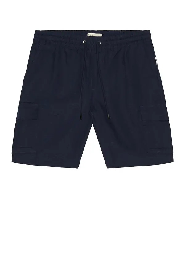 Onia Air Linen Pull-on Cargo Short - Deep Navy