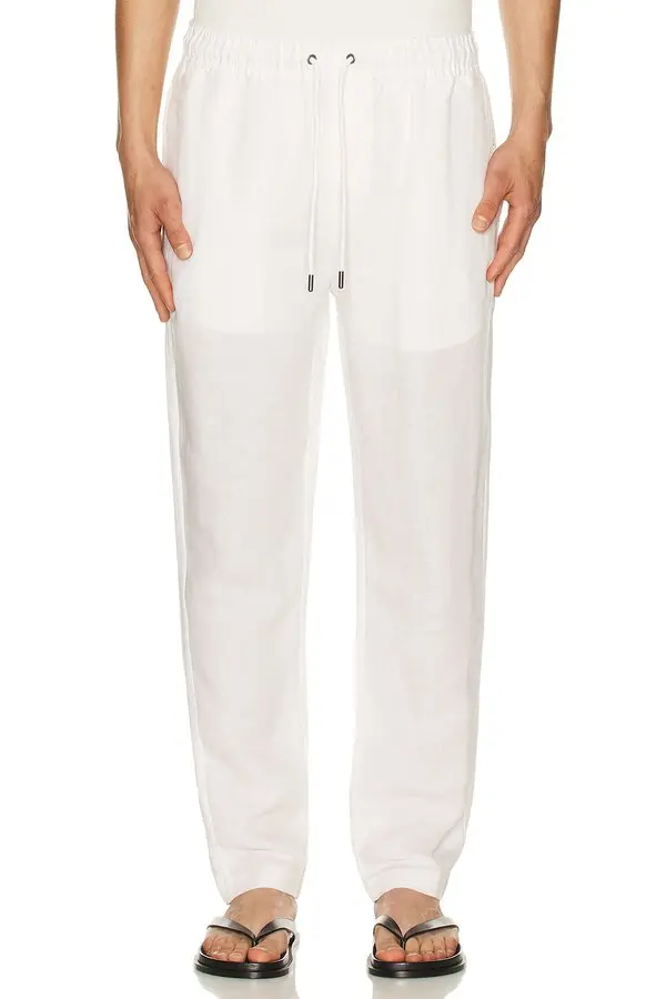 Onia Air Linen Pull-on Pant - White