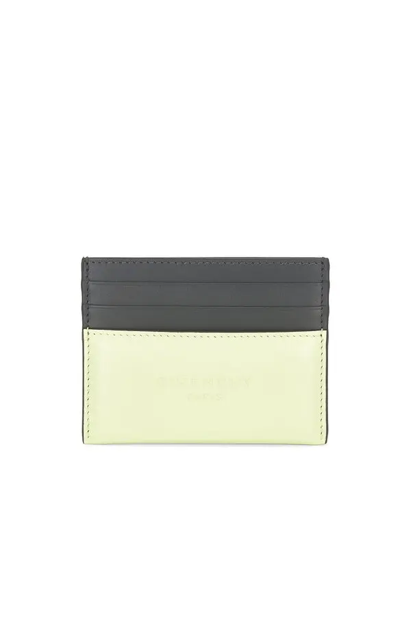 Givenchy Antigona Stamped Padded 2x3cc Card Holder In Green - Pale Green