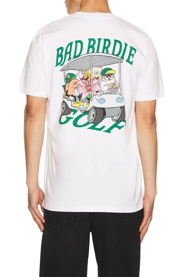BAD BIRDIE Squad To The Masters Tee In White