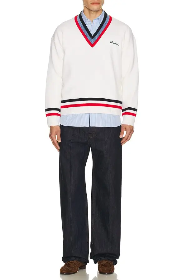 Marni V-neck Virgin Wool Sweater