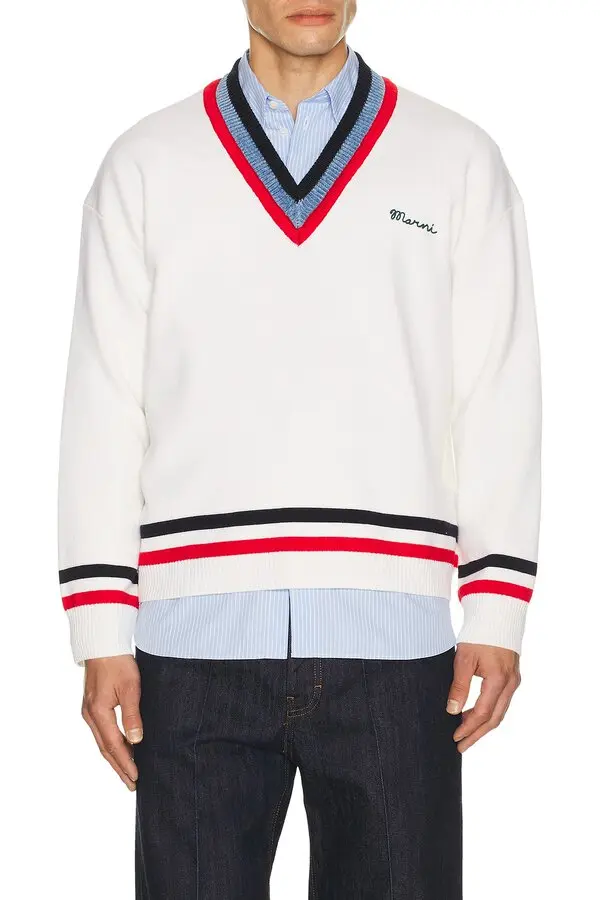 Marni V-neck Sweater - Alabaster