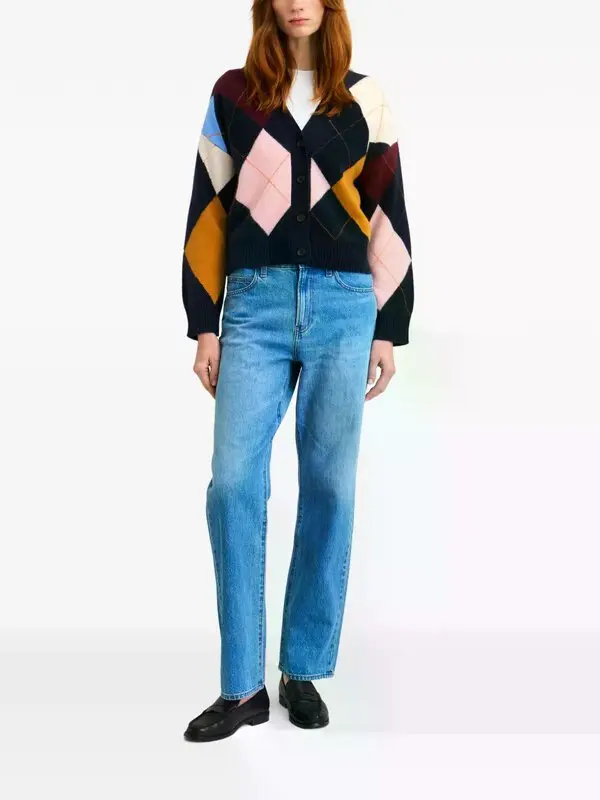 Pringle Of Scotland Argyle Buttoned Cardigan - Blue