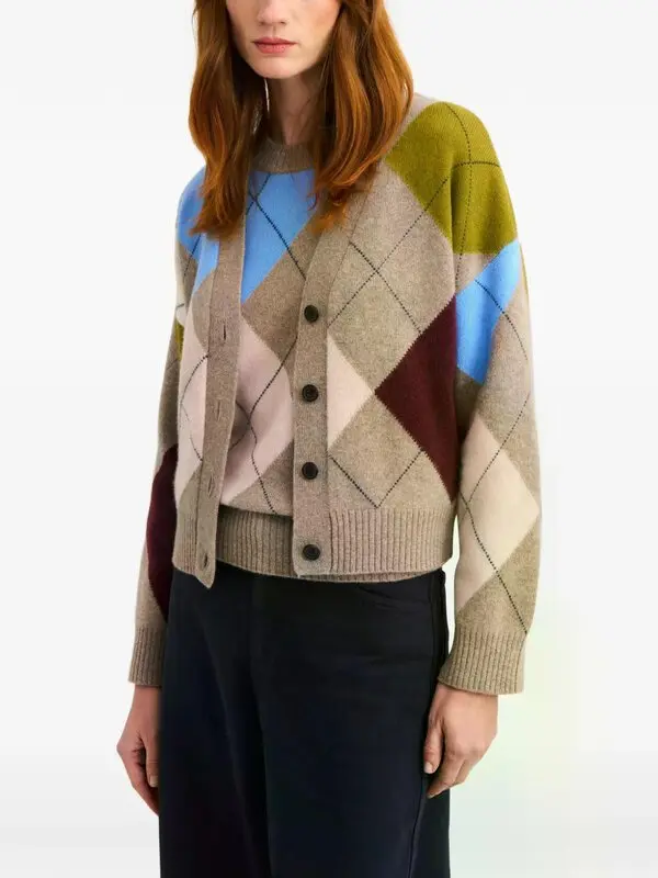 Pringle Of Scotland Argyle Lambswool Cardigan - Neutrals